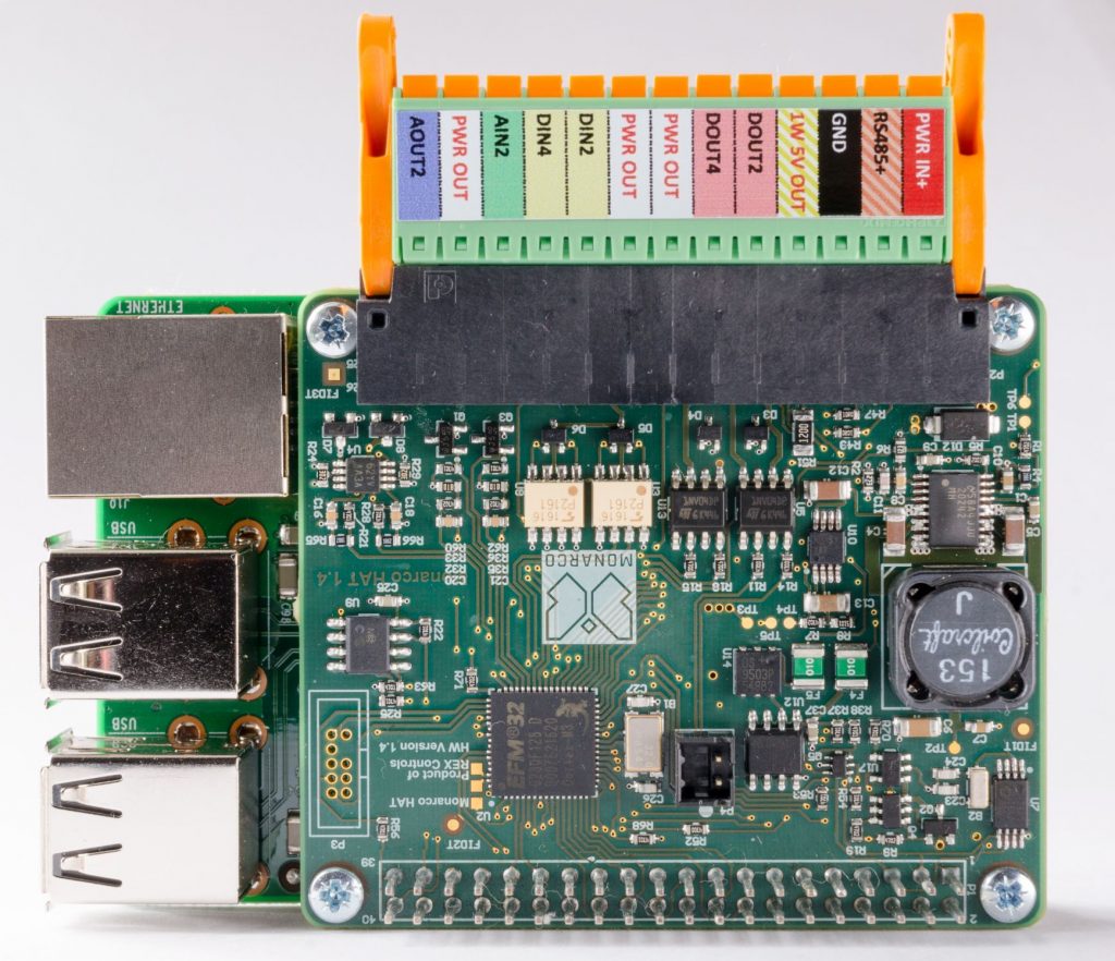 Monarco HAT - Analog and digital I/O, RS-485 and 1-Wire bus